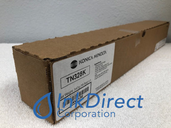 Genuine Konica Minolta AAV8130 TN-328K TN328K (Plain Brown Box) Toner ...
