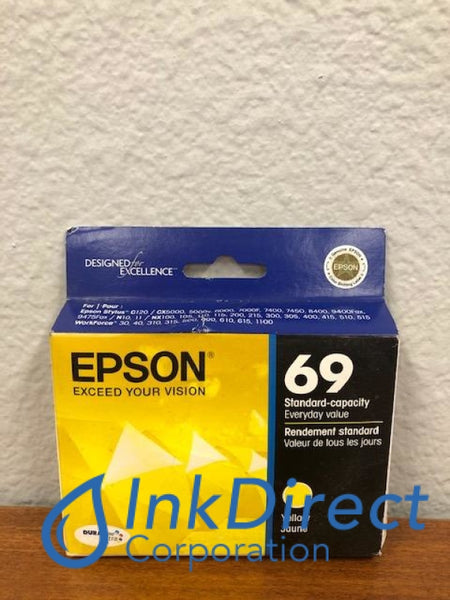 Expired) Genuine Epson T069420 T0694 Epson 69 Ink Jet Cartridge Yellow ...
