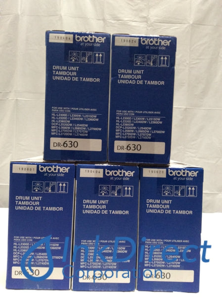 Genuine Brother DR630 DR-630 Drum Unit Black ( Lot of 5 ) – Ink Direct ...