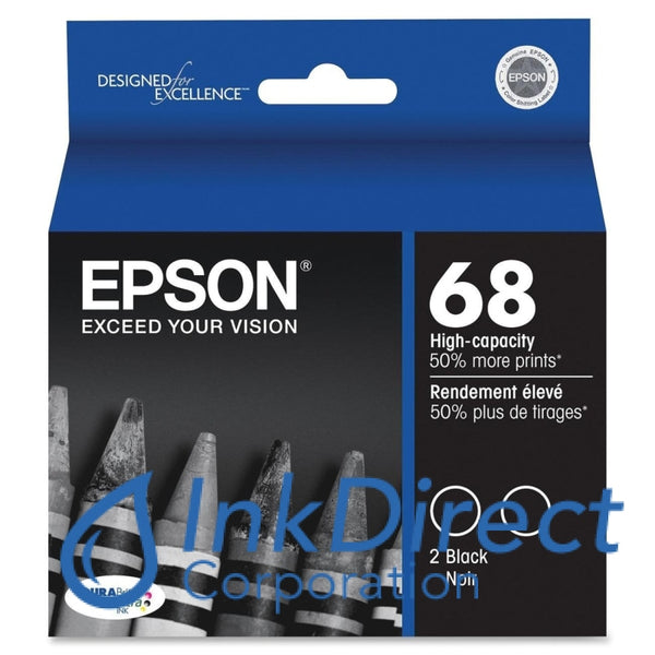 Genuine Epson T068120D2 T068120-D2 Epson 68 High Yield Ink Jet Cartrid ...