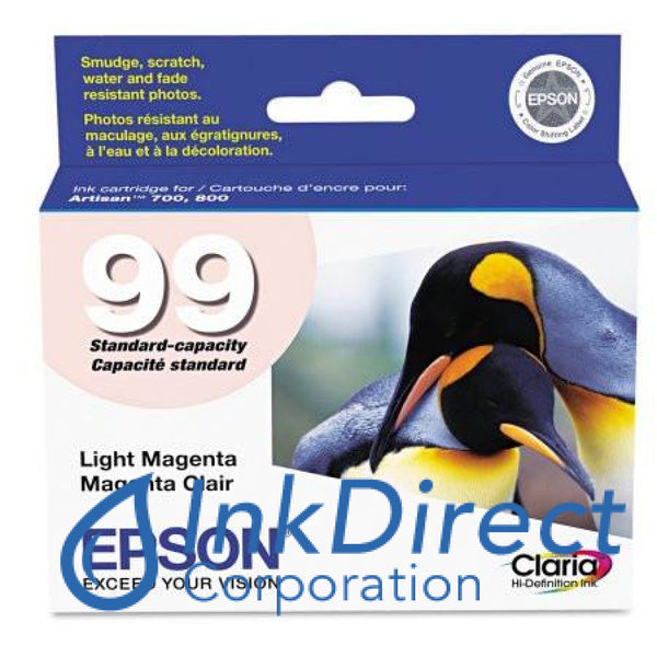 Genuine Epson T099620 T0996 Epson 99 High Yield Ink Jet Cartridge Ligh ...