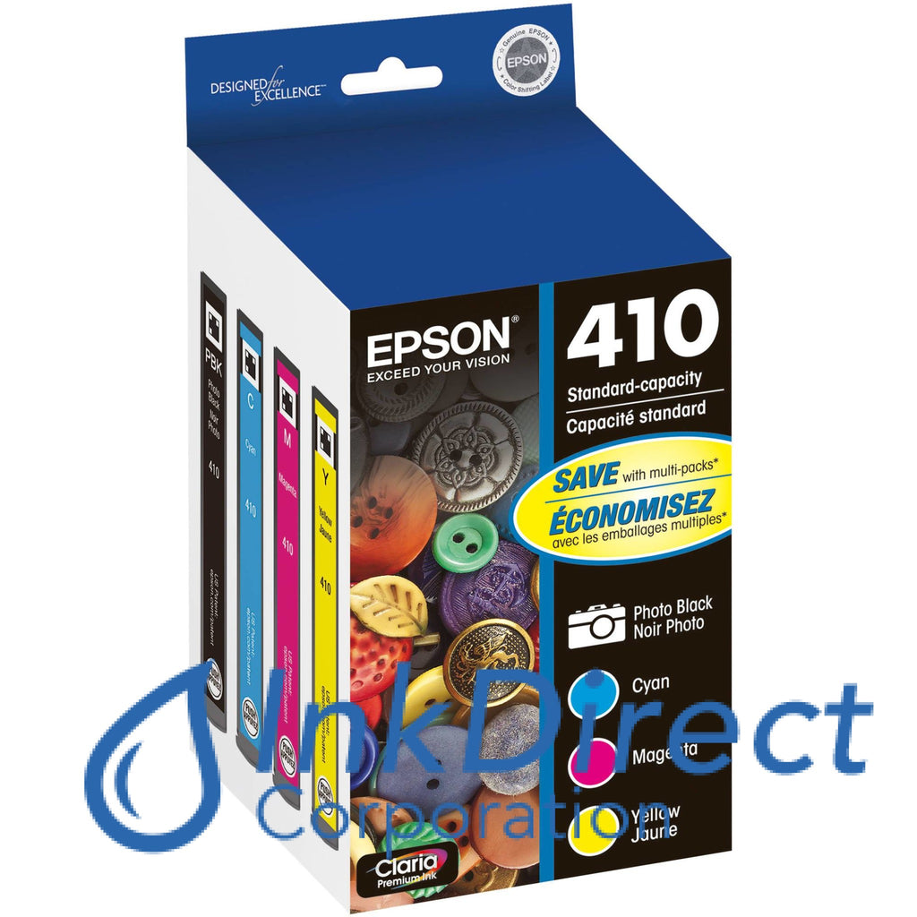 Genuine Epson T410520 Epson 410 Ink Jet Cartridge Color & Photo Black ...