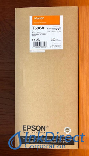 Genuine Epson T596A00 Ultrachrome HDR Ink Jet Cartridge Orange Stylus ...