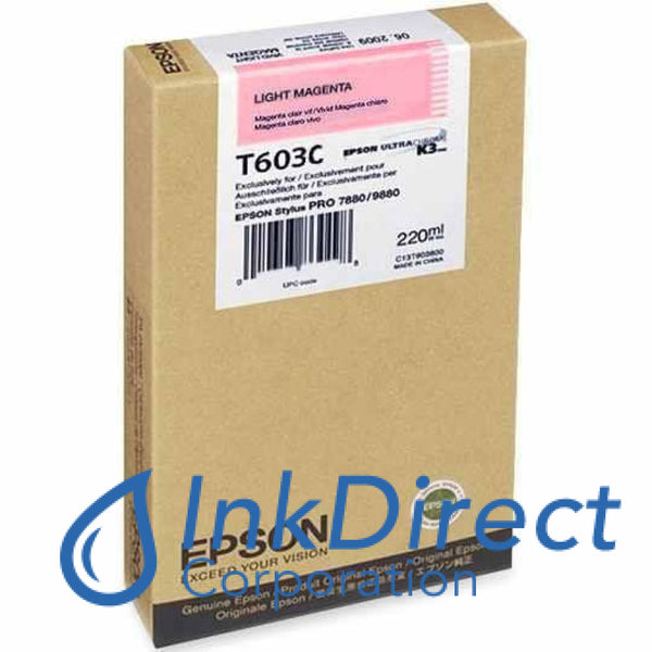 Genuine Epson T603C00 T603C C13T603C00 Ink Jet Cartridge Light Magenta ...