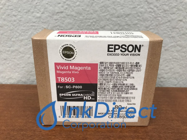Genuine Epson T850300 T8503 Epson T850 Ink Jet Cartridge Magenta ...