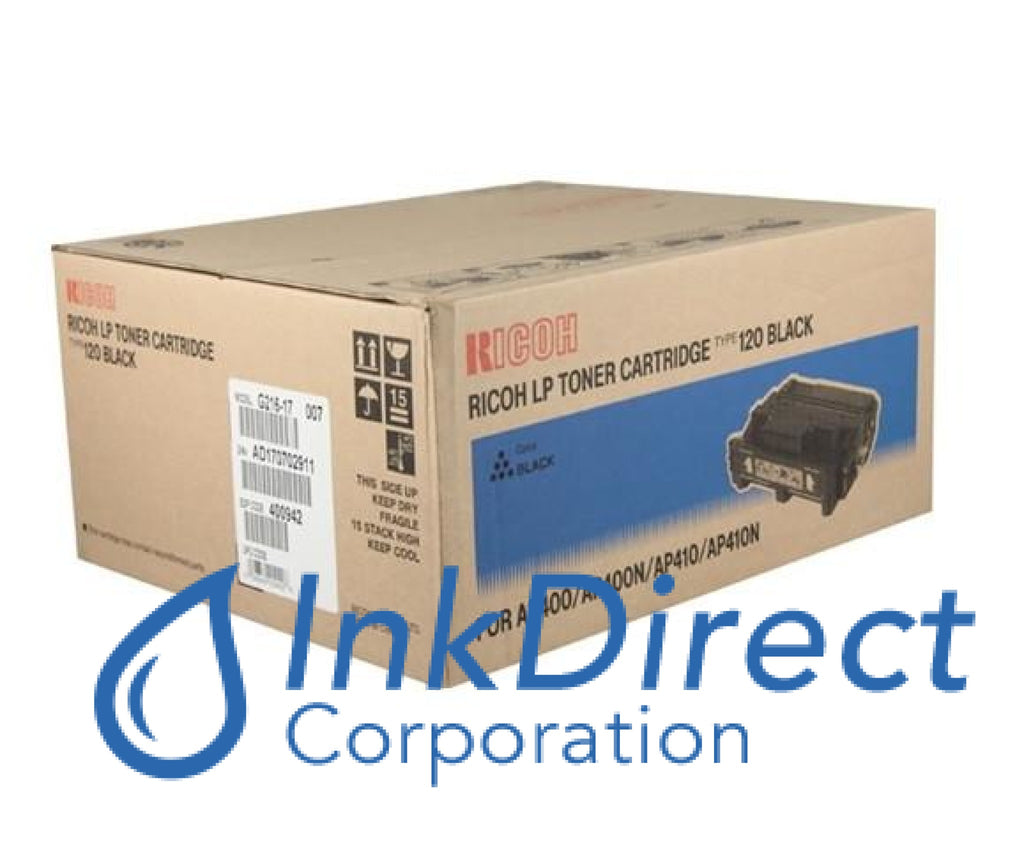 Genuine Ricoh 400942 400-942 Type 120 Toner Cartridge Black – Ink Direct Corporation