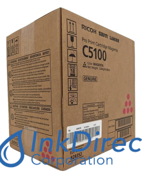 Genuine Ricoh Savin Lanier 828223 828352 C5100 Toner Cartridge Magenta ...