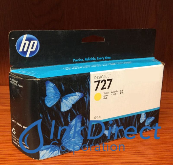 HP B3P21A HP 727 Ink Jet Cartridge Yellow ( 1 - 130 ML / Box ) DesignJ ...