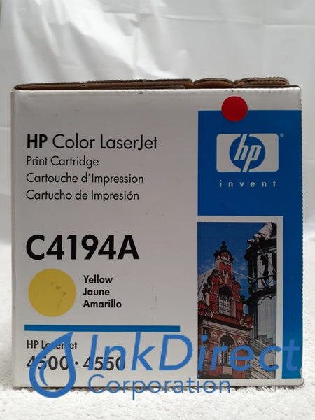 HP C4194A 4500 Toner Cartridge Yellow LaserJet 4500 4500DN 4500N 4550 ...