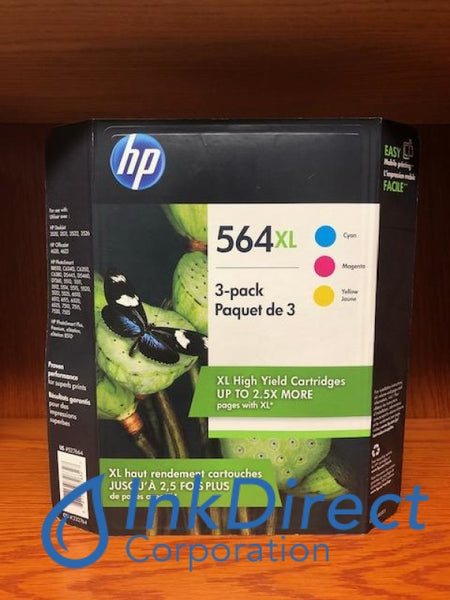 HP D8J63BN 564XL Ink Jet Cartridge Cyan Magenta Yellow ( CB323WN ...